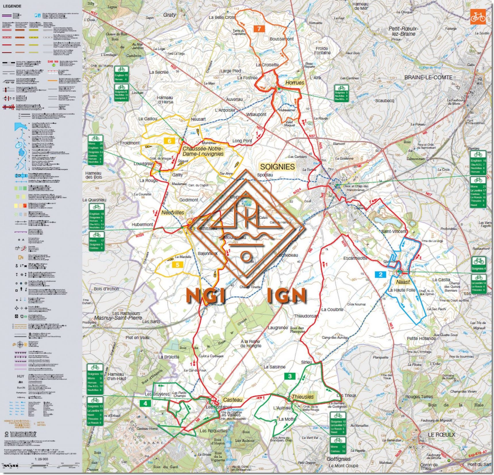 Balades à Soignies - Webshop de l'Institut géographique national