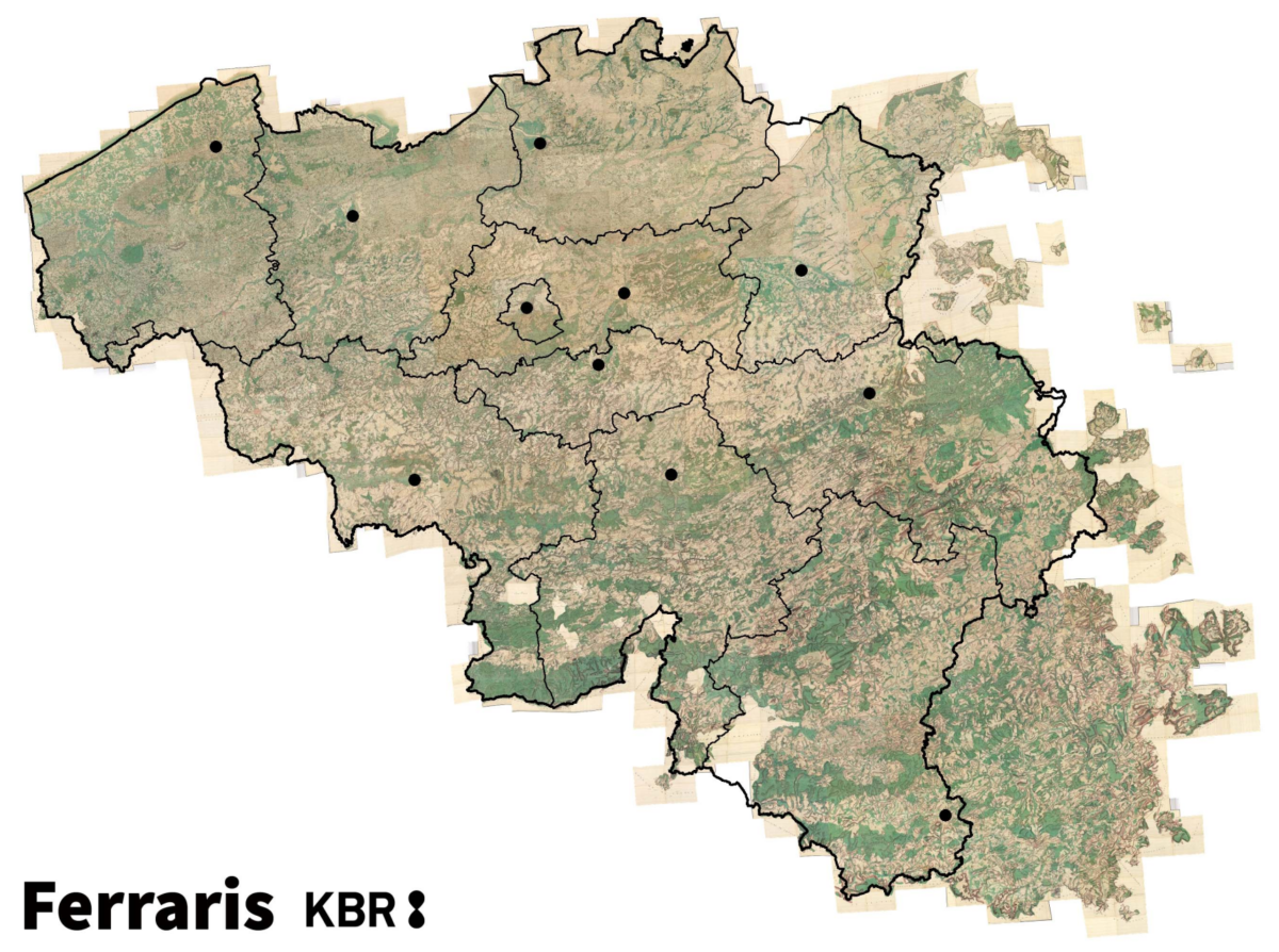 Carte de Ferraris des Pays-Bas autrichiens (1771-1778) - Webshop de l ...
